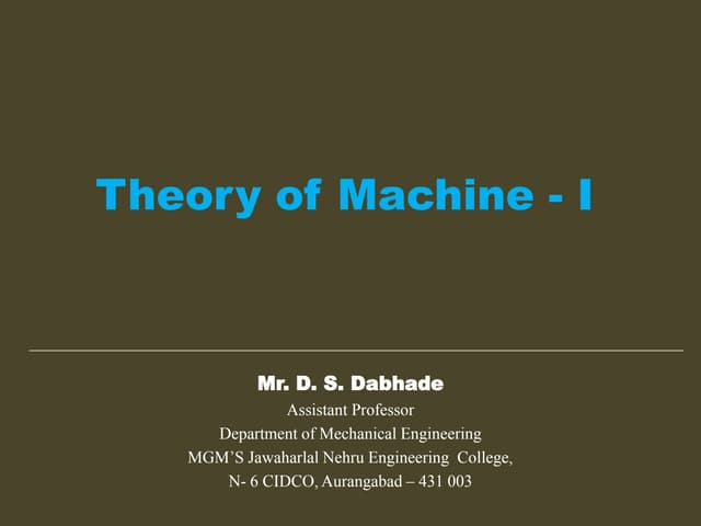 INVERSION OF MECHANISM | PPTX