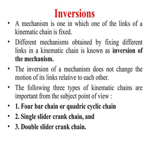 INVERSION OF MECHANISM | PPTX