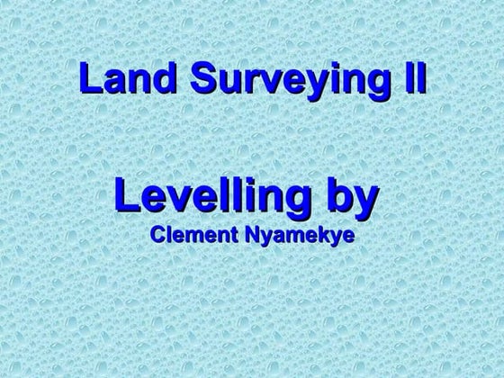 engineering survey 1 report levelling | DOCX