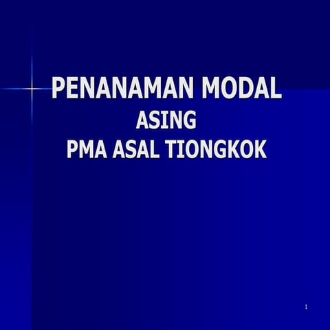 Investasi PMA, melakukan penanaman modal | PPT
