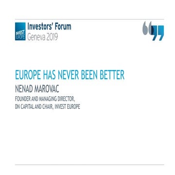 Invest Europe - Investor Forum Geneva 2019 | PPTX