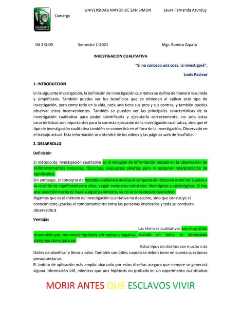 Mapa conceptual investigación cuantitativa y cualitativa | PPT