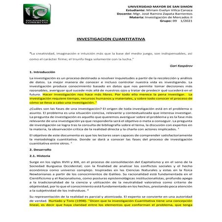 La investigación cuantitativa | PDF