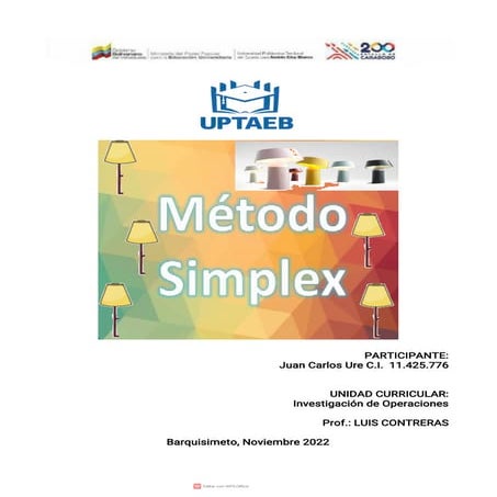 Investigacion de operaciones po el Metodo Simplex.pdf