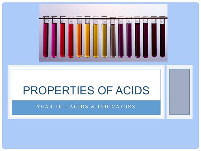 Investigating properties of acids | PPT Investigating properties of acids | PPT