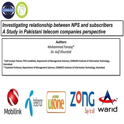 Investigating relationship between nps and subscribers | PPTX
