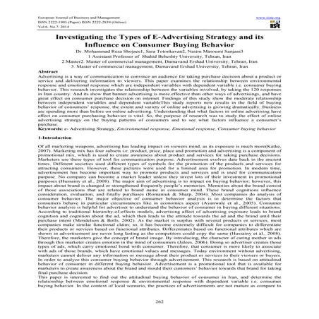 Investigating the types of e advertising strategyadvertising strategy ...