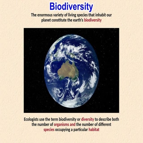 Biodiversity and its impact on human society- Topic 3-IBDP | PPTX