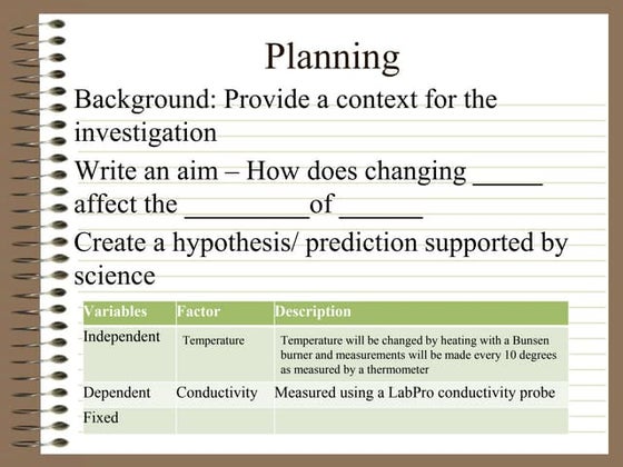 IGCSE planning an investigation student booklet | PDF