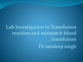 Blood transfusion reaction | PPT