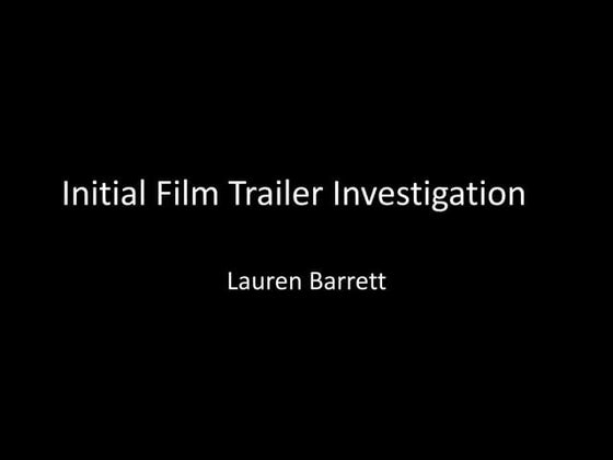 Investigation into movie trailers | PPT
