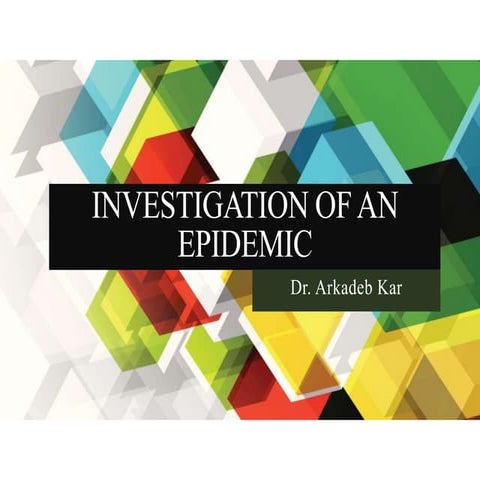 Investigation of an epidemic | PPTX