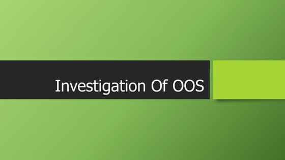 MHRA_OOS_OOT_Investigation_Training_MHRA | PPTX