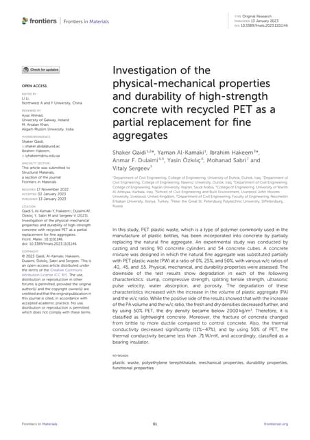 Ultra-high-performance fiber-reinforced concrete Durability properties ...