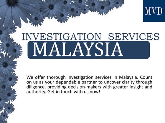 Private Investigation Agency in Malaysia | PPT