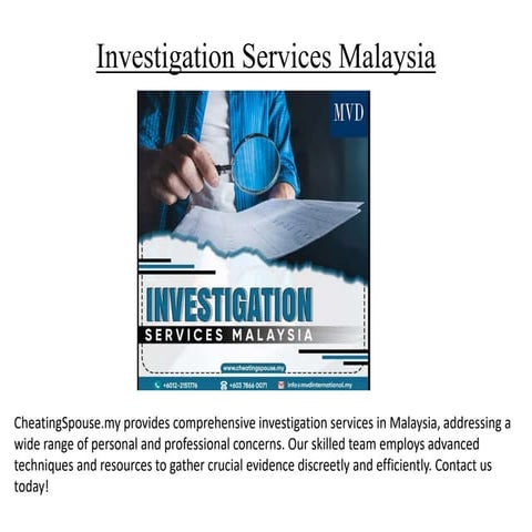 Investigation Services in Petaling Jaya Malaysia | PPT