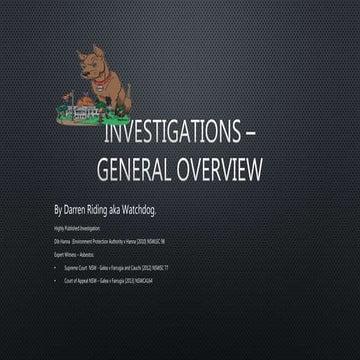 Investigations – General Overview | PPTX