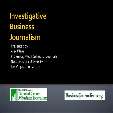Investigative Business Journalism | PPT