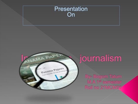 Investigative Journalism | PPTX