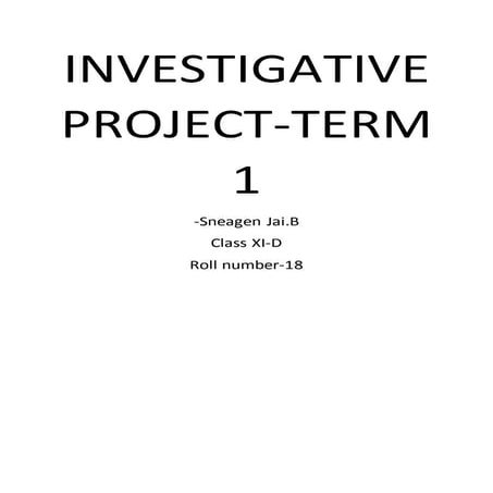 Investigative project | PDF