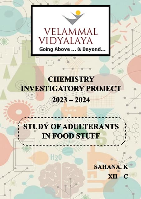 chemistry investigatory project on food adulteration | DOCX | Chemistry ...