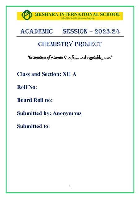 Chemistry investigatory project 2k18 (12th isc): Vitamins and hormones ...