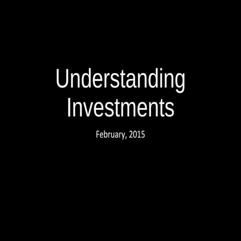Understanding Investments | PPT