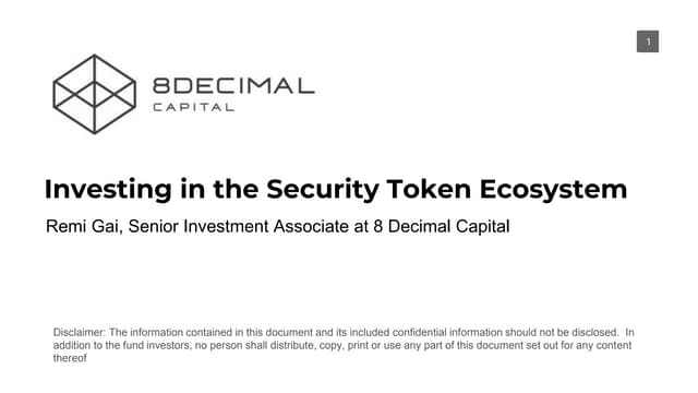 Why Tokenization? Advantages & Benefits of Asset Tokenization | PDF
