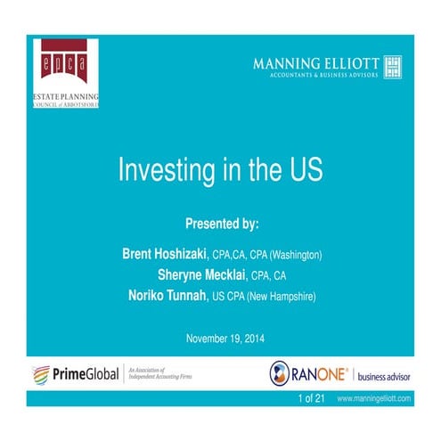 Investing in the U.S. | PPT