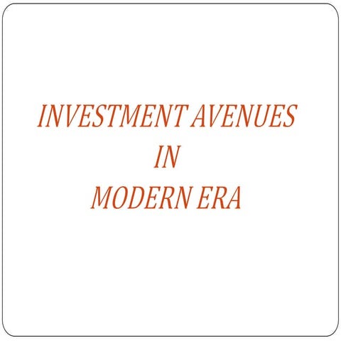 Investment Revenue In Modern Era | PPT