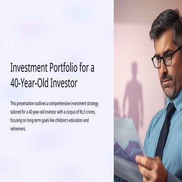 Investment Portfolio For A 40 Year Old Investor Pptx