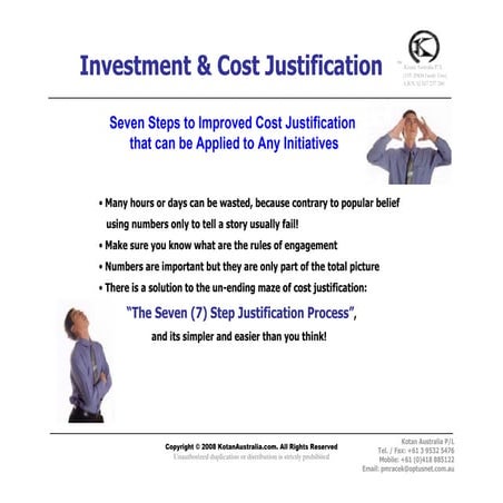 Investment And Cost Justification 7 Simple Steps | PDF