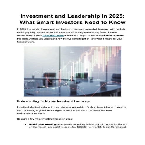 Your Partner for Smart Investment Decisions - I-invest | PDF