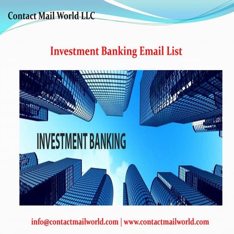 Investment banking email list | PDF | Email | Internet