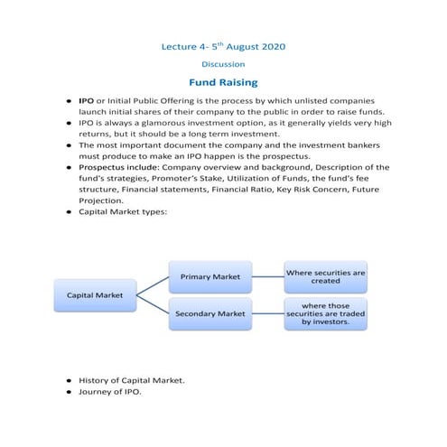 FUND Raising Investment banking notes | PDF