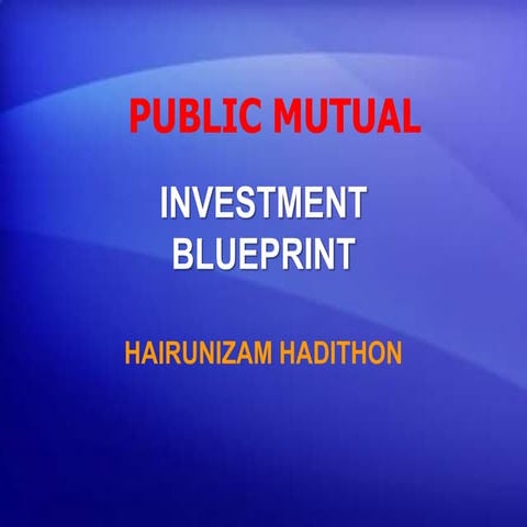 Investment blueprint | PPTX
