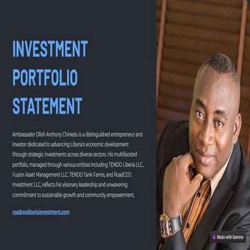 About Ambassador Olloh Anthony Chinedu, CEO, RoadCEO Liberia ...