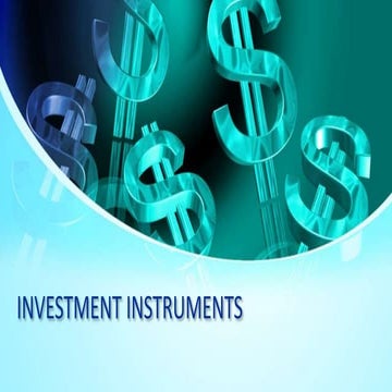 Investment instruments | PPTX