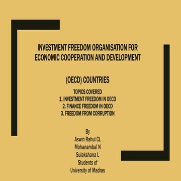 Investment On The Organization for Economic Cooperation and Development ...