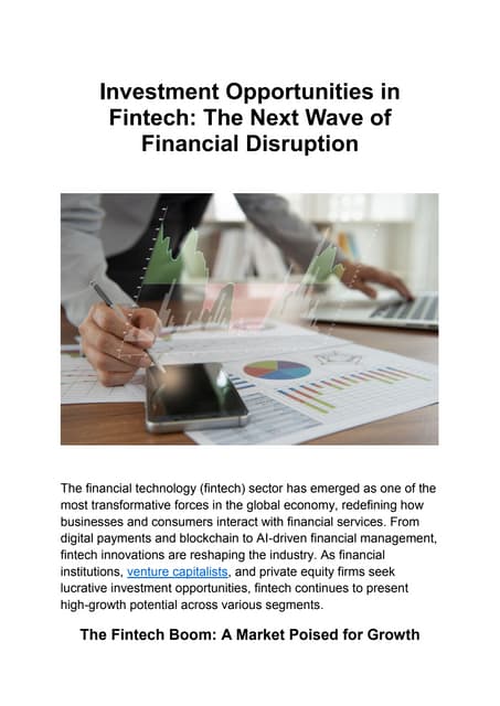 Top 5 FinTech Trends Shaping the Future of Financial Technology | PDF