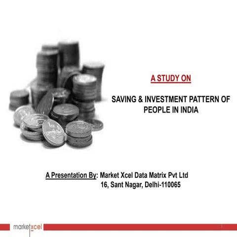 Savings and Investment patterns in India | PPTX