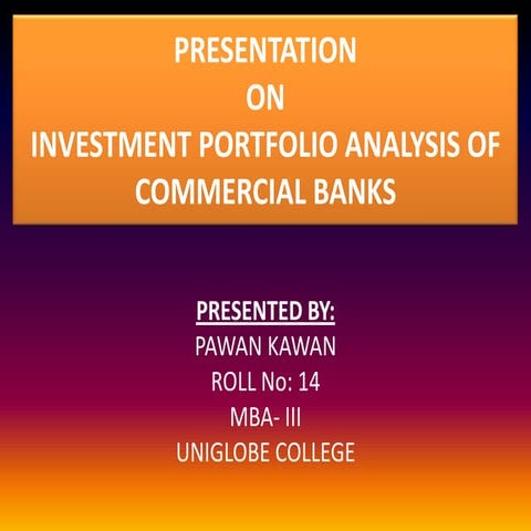 Investment portfolio analysis | PPTX