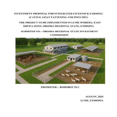 Investment Proposal for Integrated Livestock Farming ( Cattle Fattening ...