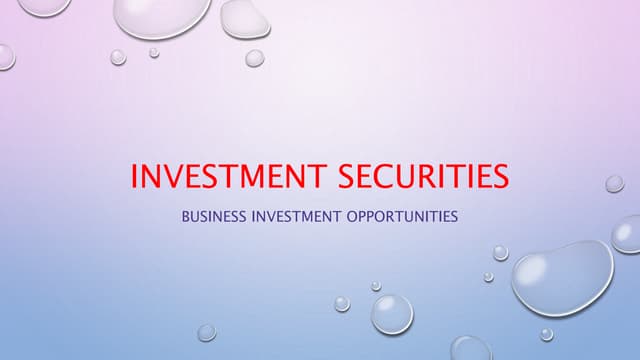 Financial management PPT MBA | PPTX | Stocks and Bonds | Personal Investing