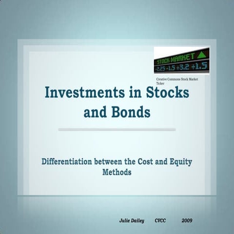 Investments In Stocks And Bonds | PPTX