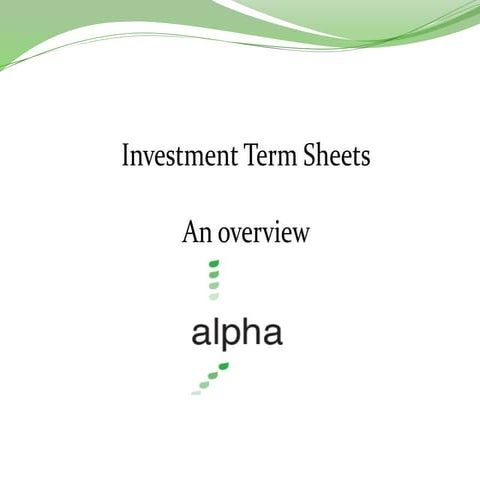Investment term sheets-An Overview | PPTX