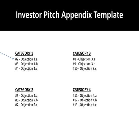 Investor Pitch Appendix Template | PPTX