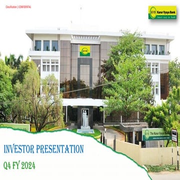 KVB Bank Investor Presentation 2024-05-13 Q4 | PDF