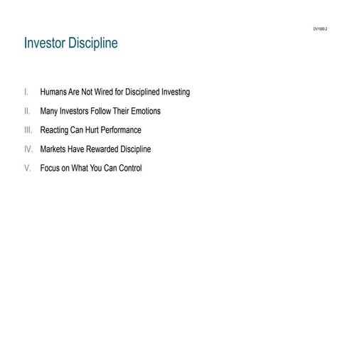 Investor discipline | PPSX | Stocks and Bonds | Personal Investing