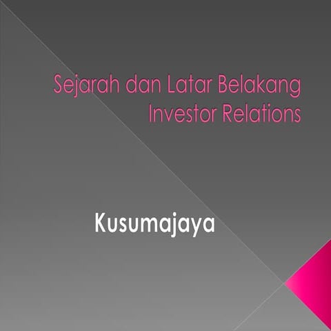 Investor relations | PPTX
